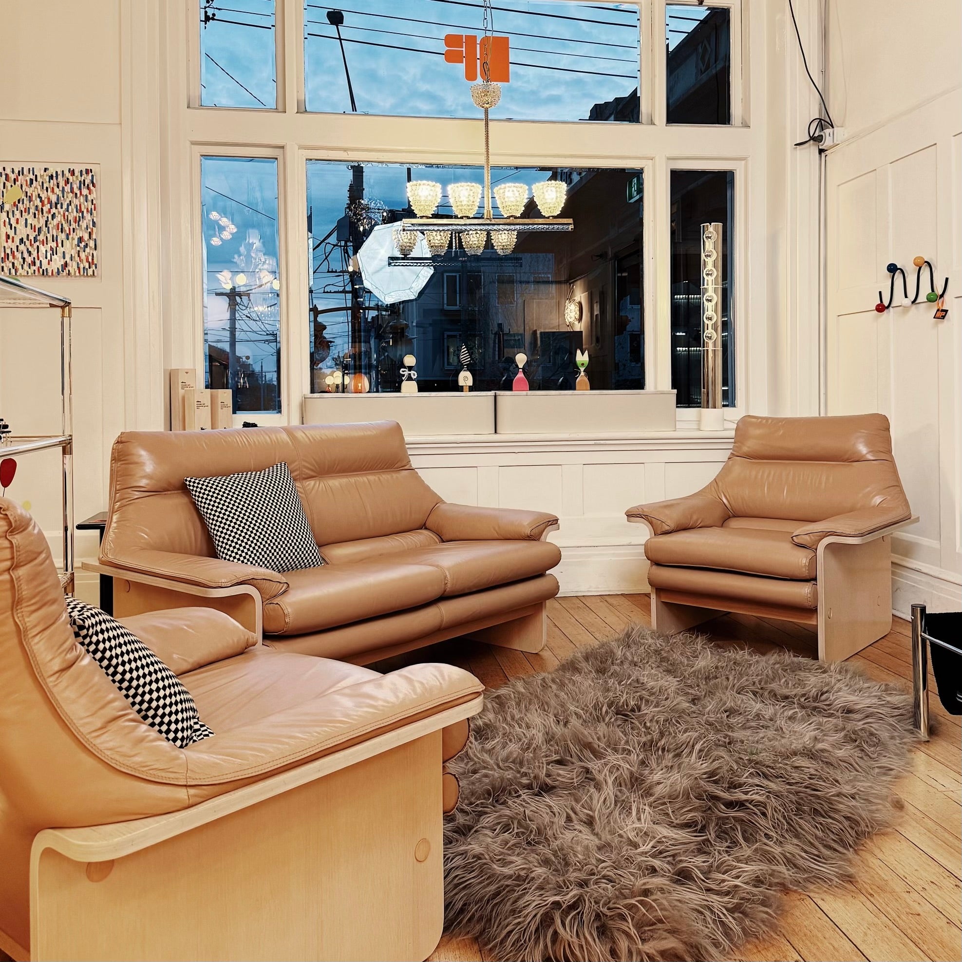 Blush leather sofa store