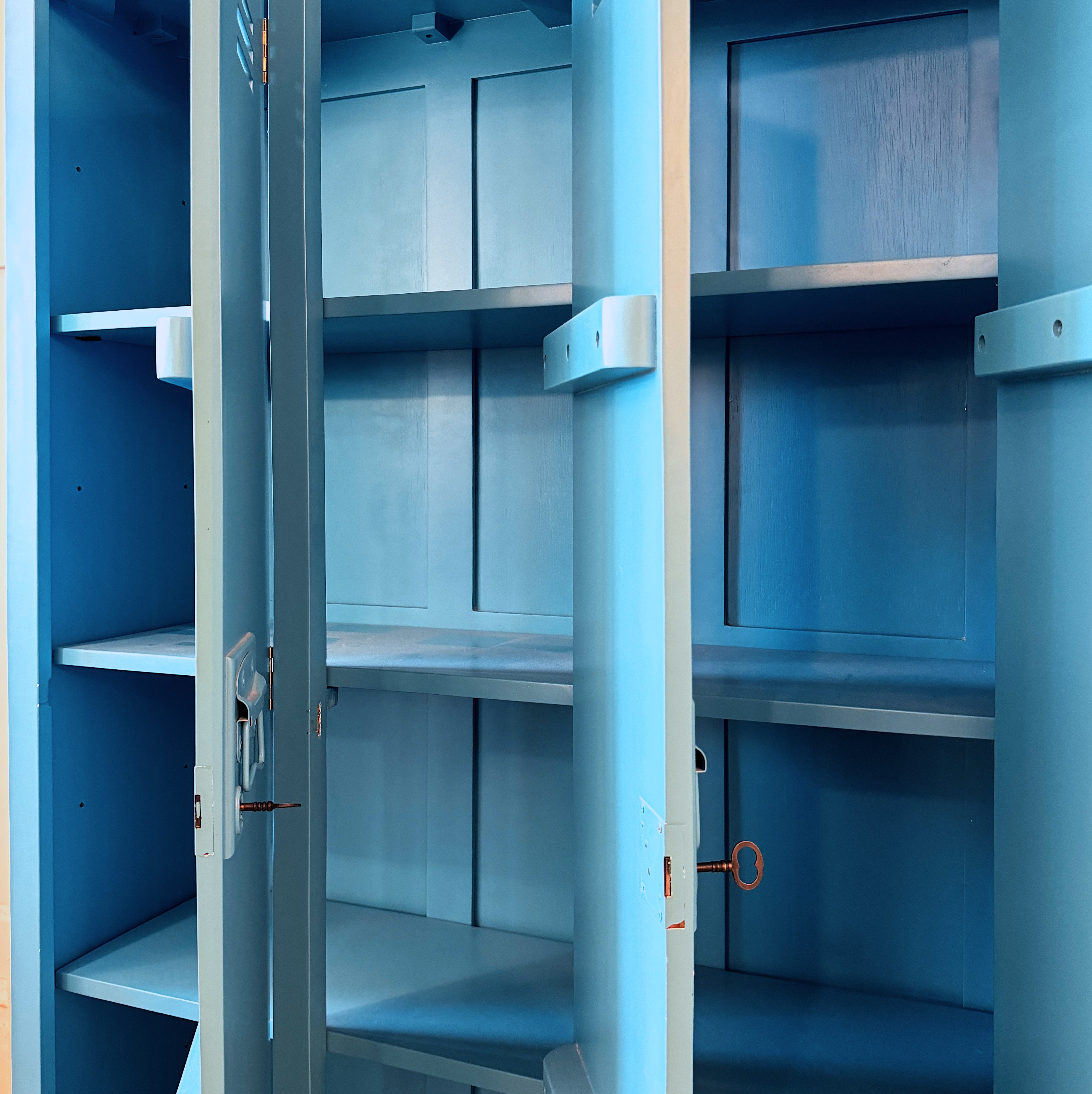 VINTAGE/ 1960s Japanese School Locker in Azure Blue 青 – Domestic Fantasies