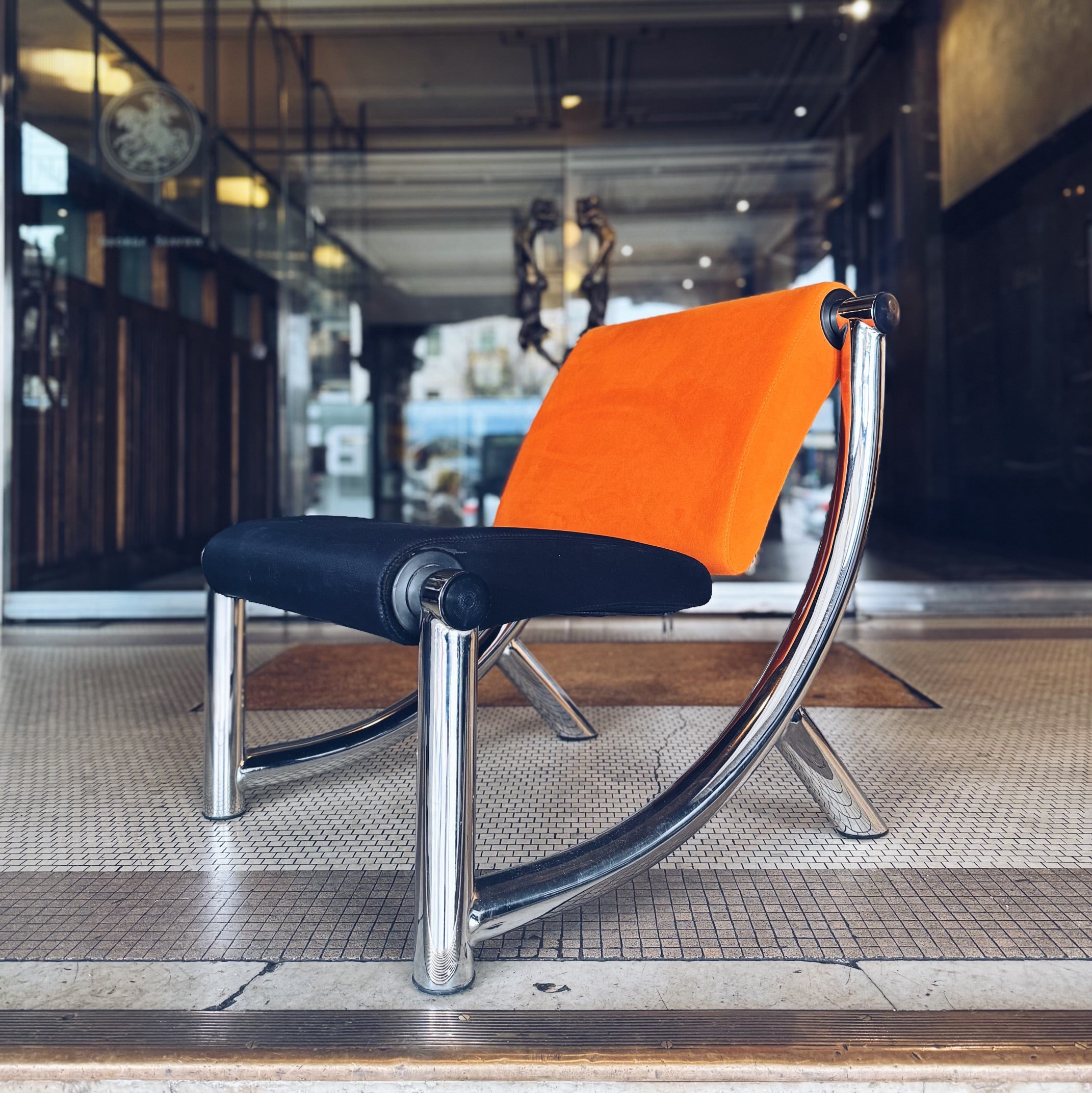 KLOBER TEZETT / 1980s German Post Modern Chrome Occasional Chair ...